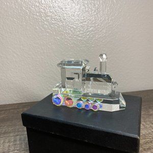 Bombay | Holiday | Bombay Crystal Glass Steam Locomotive Train Ornament ...